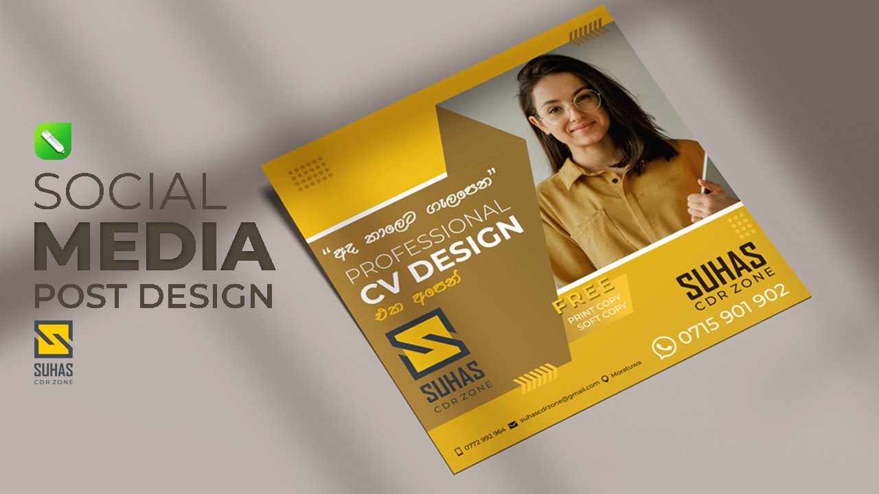 How To Create Simple Social Media Post Using CorelDraw 2022 # ...