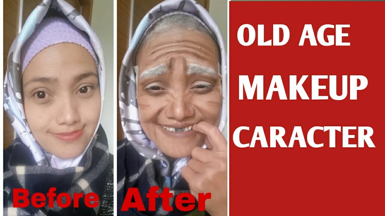 OLD AGE MAKEUP |MAKEUP KARAKTER TUA - IDA ELFARIDA - YouTube