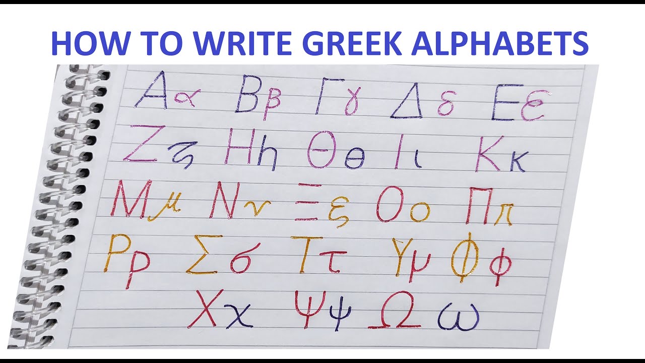 writting greek alphabets - How to write Greek alphabet - Neat and Clean ...