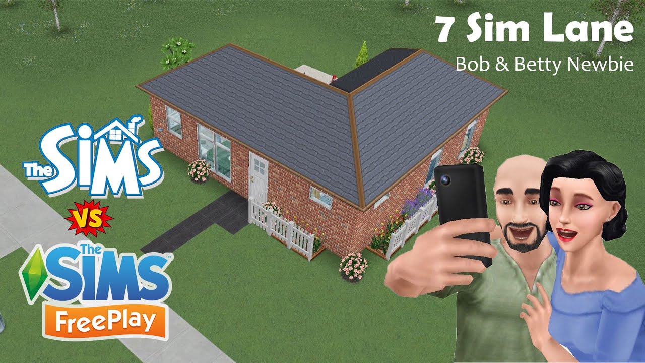 Sims Freeplay | 7 Sim Lane in The Sims 1 | Stop Motion Build - YouTube