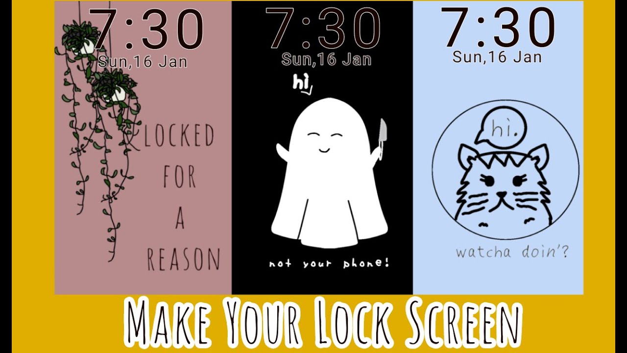 Ibis Paint x | How to Make Aesthetic Lockscreen | How to Design your own Mobile Wallpaper ...