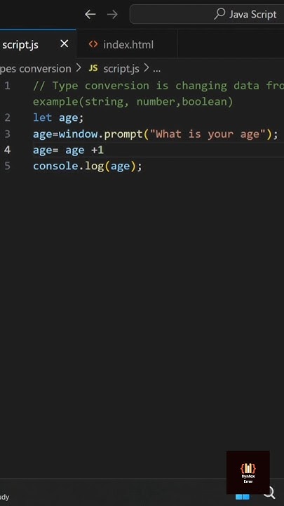 Why We Need Type Conversion In Js 😇 Coding Programming Javascript Vscode Youtube 