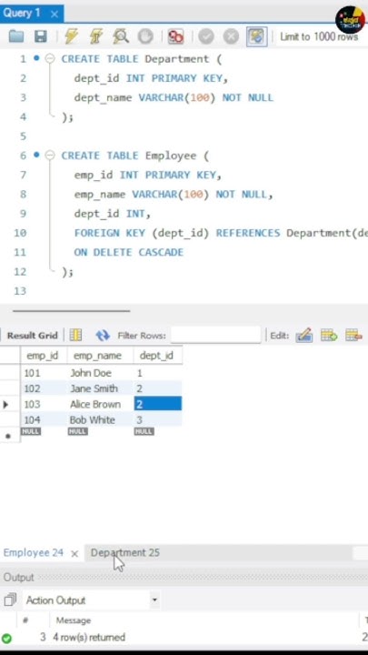 On Delete Cascade in Sql | Sql in Kannada | @kannada.techie1 #technology - YouTube