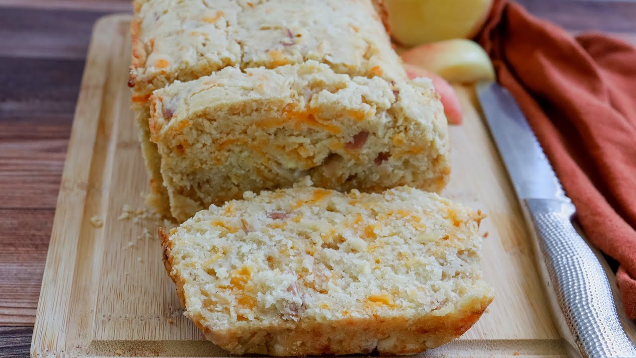 Sharp Cheddar Apple Quick Bread Recipe - YouTube
