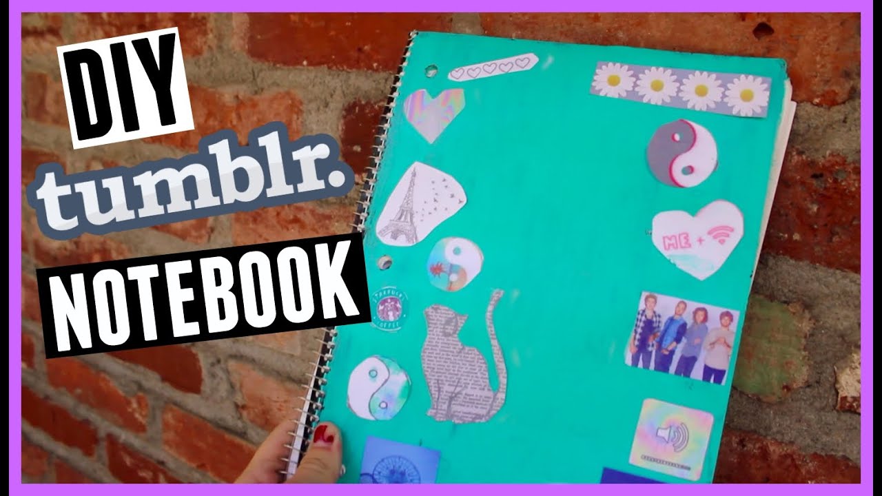 DIY Tumblr Inspired Notebook (Cute & Easy) ♡ - YouTube