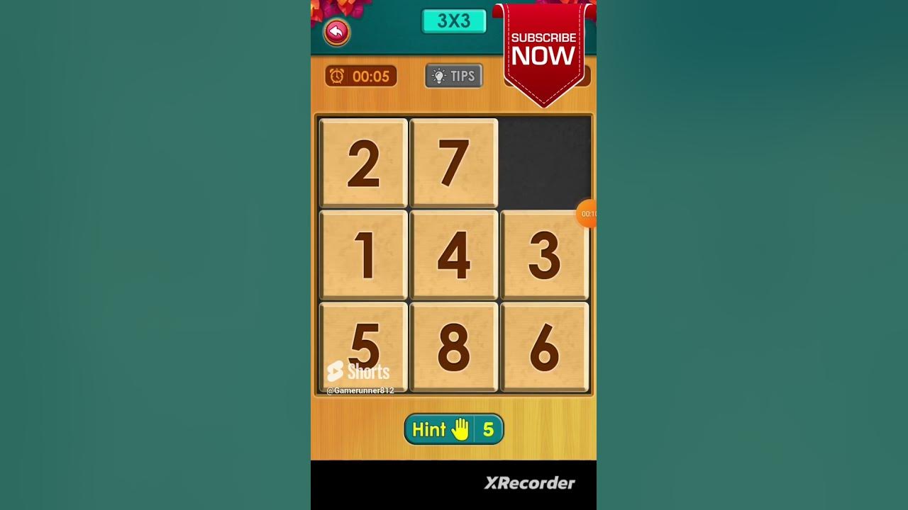 How To Solve 3x3 Sliding Number Puzzle shorts youtubeshort how-to-solve-3x3-sliding-number-puzzle-shorts-youtubeshort