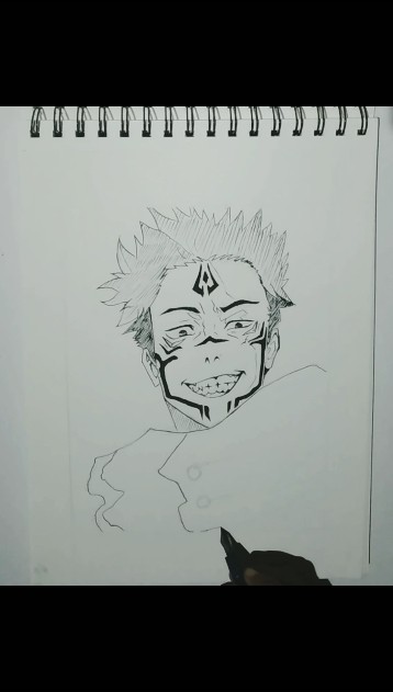 Drawing Sukuna from Jujutsu kaisen/ Ak Drawings - YouTube