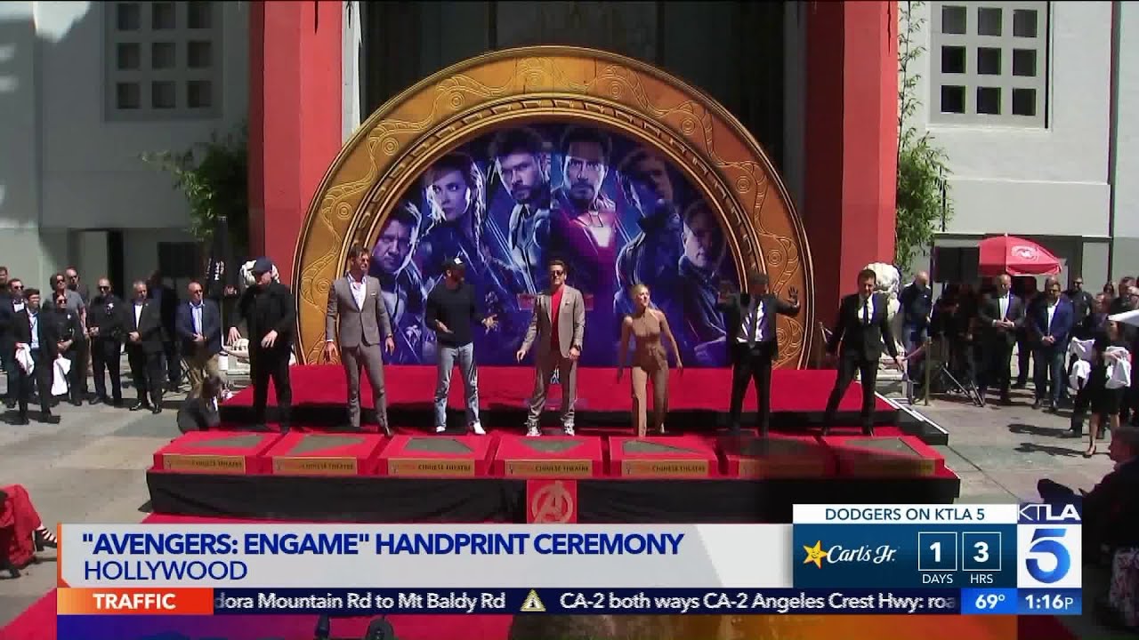 'Avengers' Stars Celebrate Handprint Ceremony in Hollywood - YouTube