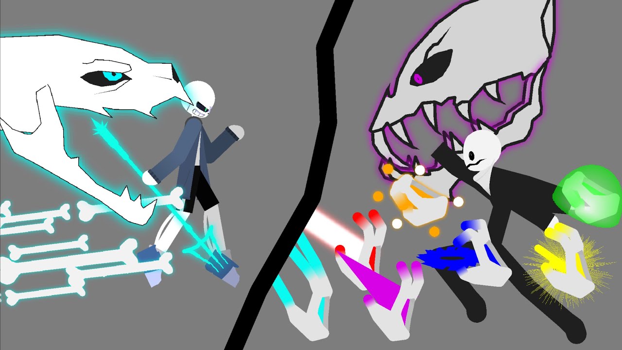 Sans VS Gaster II Sticknodes II - YouTube