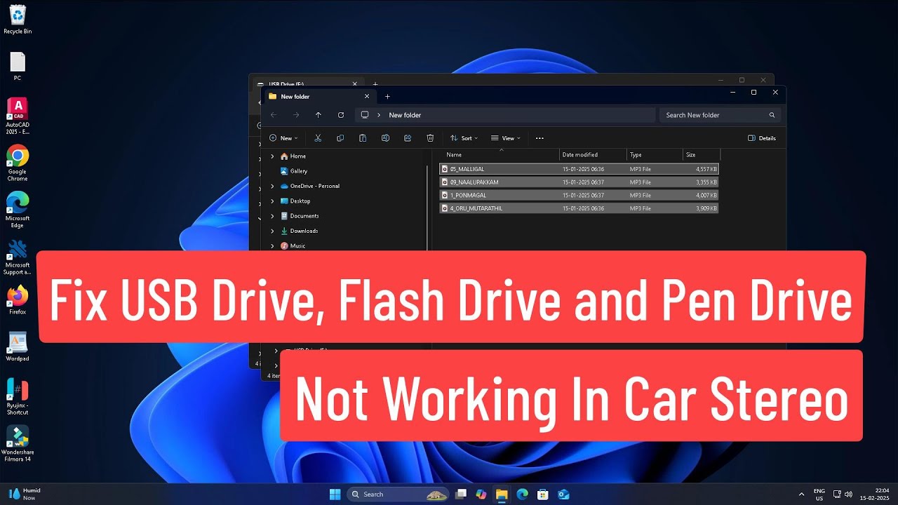 Fix USB Drive, Flash Drive & Pendrive Not Working In Car Stereo and ...