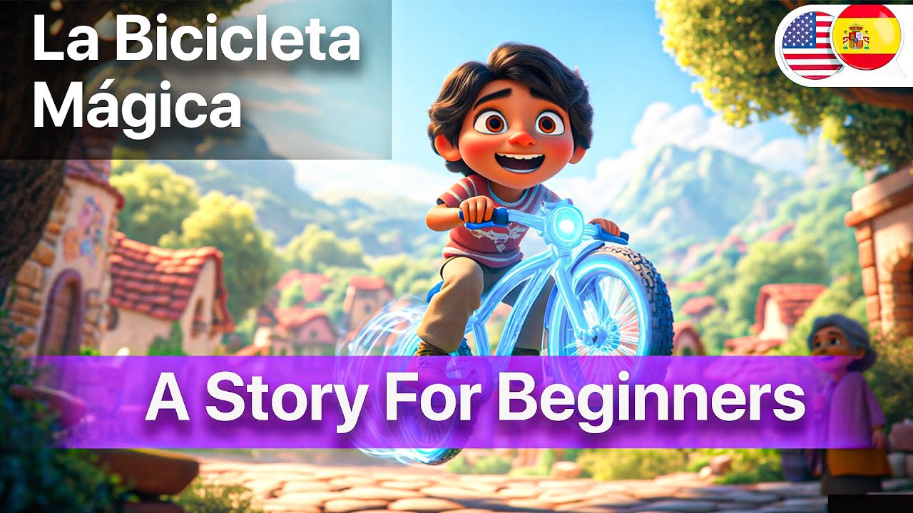 BEGIN LEARNING SPANISH with a Simple Story (The Magic Bicycle) - YouTube