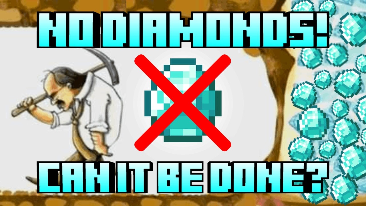 Beating Minecraft Without Diamonds - YouTube