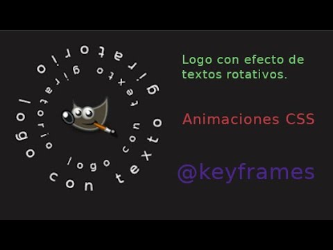 Logo con efecto de texto giratorio, Animaciones CSS, uso de keyframes - YouTube