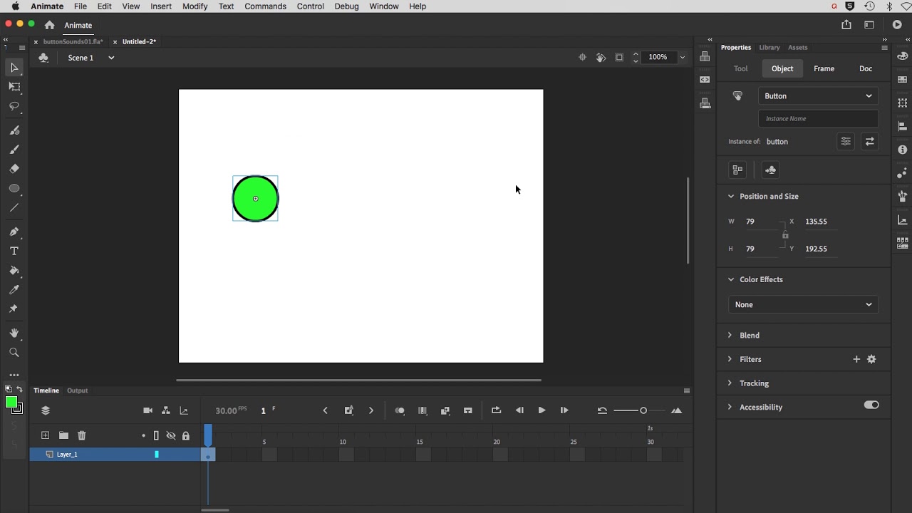 Button Sounds in Adobe Animate - YouTube