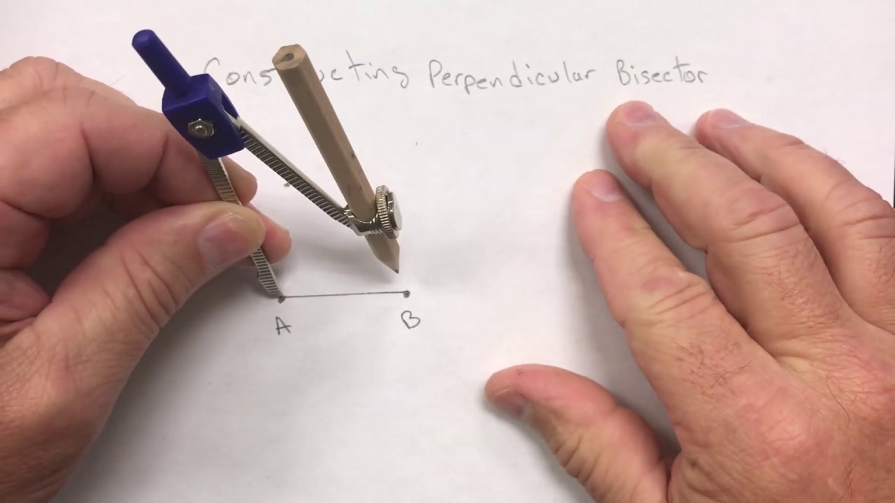 Constructing Perpendicular Bisector - YouTube
