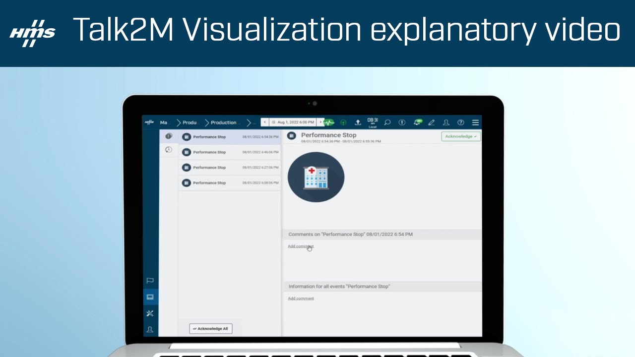 A data visualization platform with historical data, centralized alarms ...