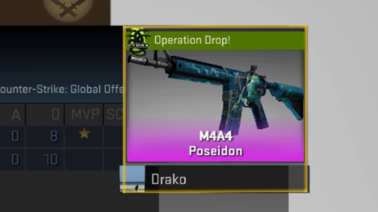 How to drop M4A4 Poseidon Factory New - YouTube