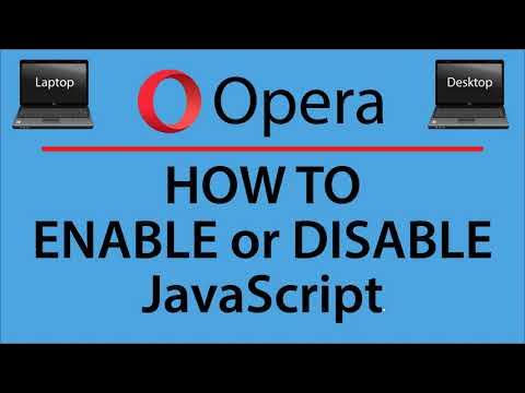 How To Enable Or Disable JavaScript On The Opera Web Browser | PC | 👍 - YouTube