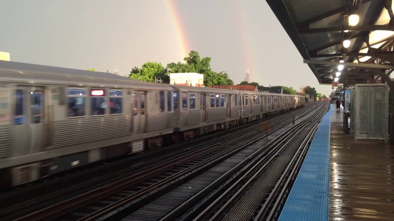 CTA Bombardier 5000 Series Red Line Trains Bypassing Diversey - YouTube