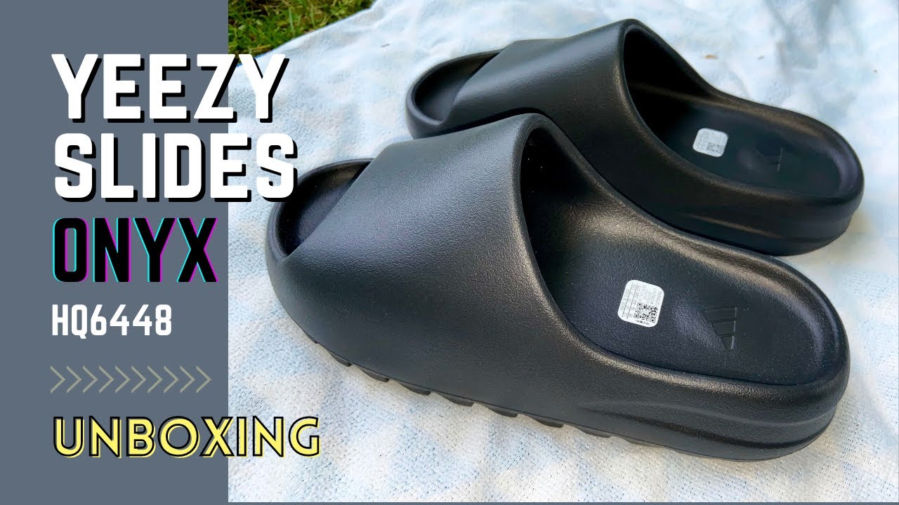 Adidas YEEZY SLIDE ONYX - Unboxing & in depth view - YouTube