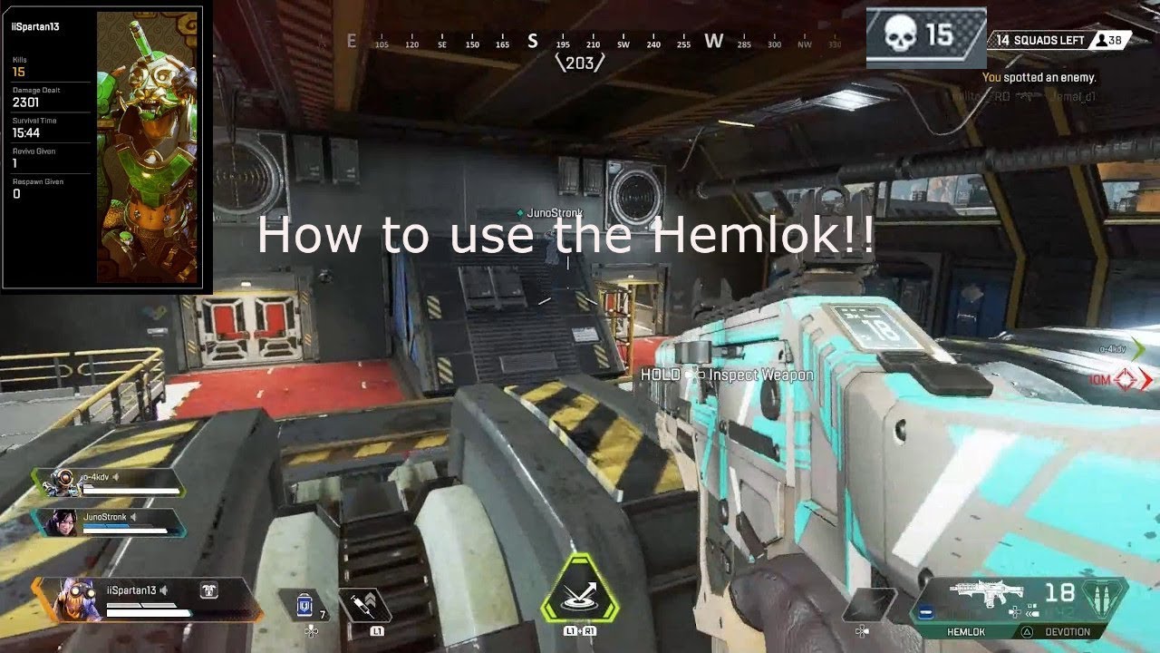 How to Use The Hemlok Properly Apex Legends (15 kills) - YouTube