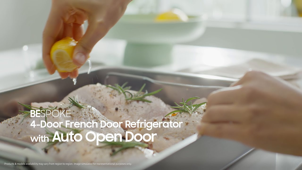 Bespoke 4-Door French Door Refrigerator | Auto Open Door| Samsung - YouTube