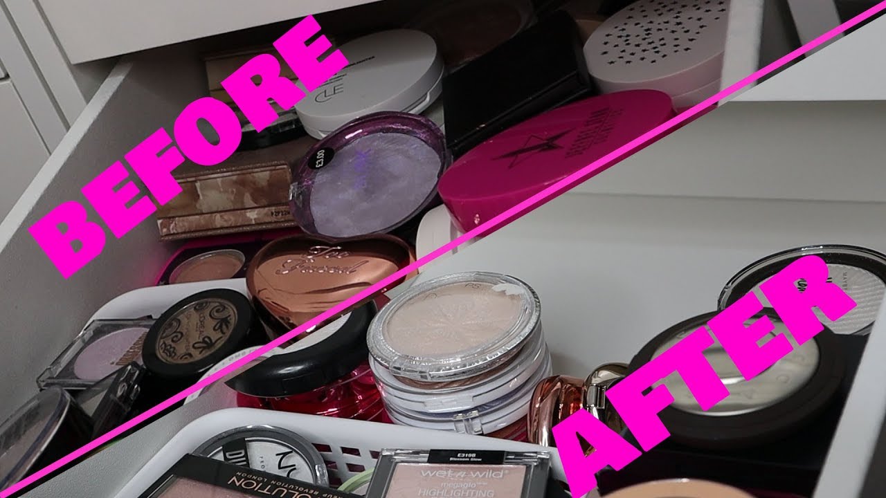 Makeup Declutter Series Pt 3 | Declutter with me | Makeup Collection ...