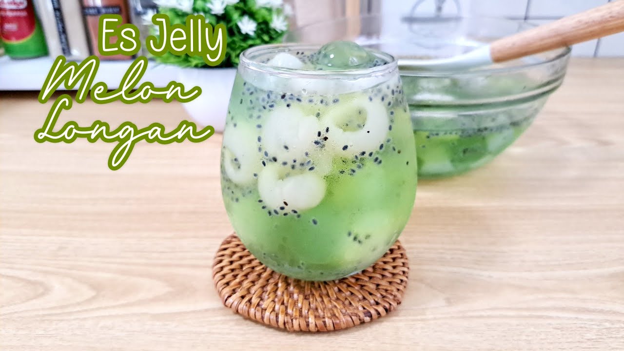 Ide Minuman Segar Untuk Takjil | Es Jelly Melon Longan - YouTube
