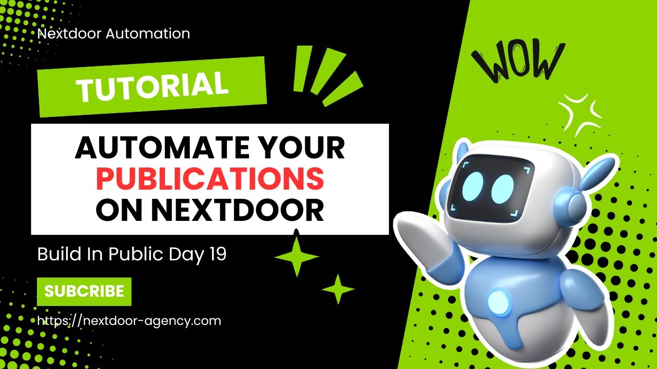 How To Automate Your Posts On Nextdoor - Build In Public Day 19 - YouTube