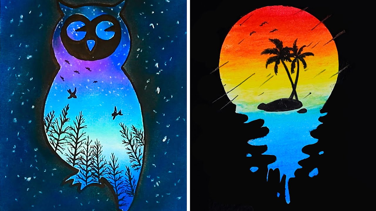 12 Easy Drawing Tricks For Boring Day | Drawing Tutorial | Step By Step ...