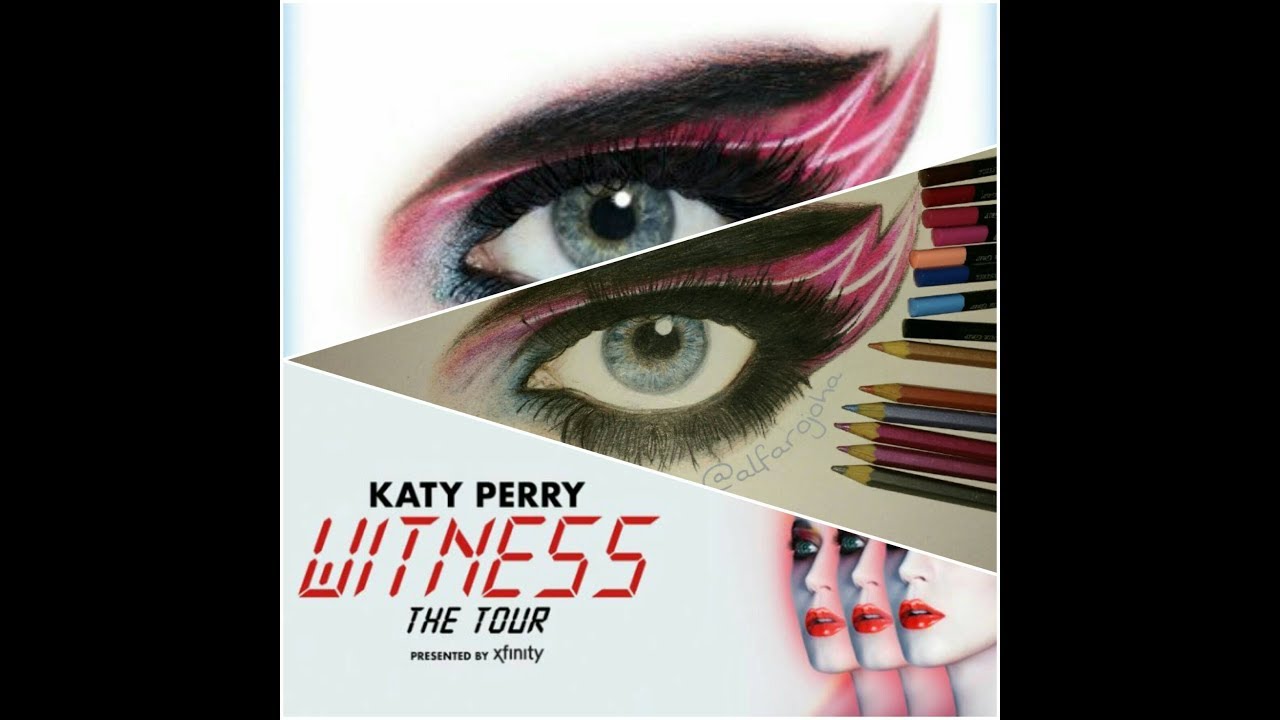 Katy Perry's eye make-up drawing - YouTube