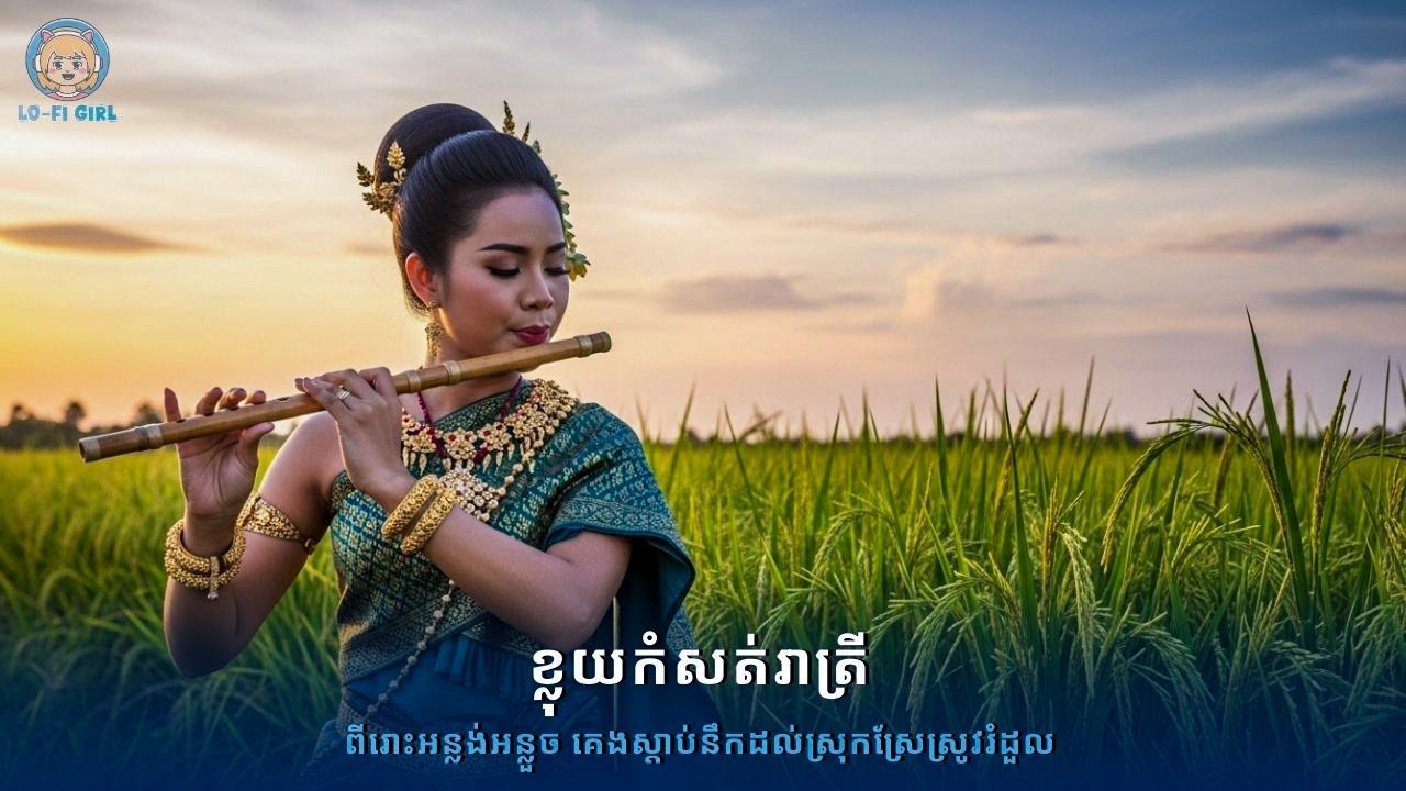 🌙🎋 ស្រុកស្រែខ្លុយកំសត់រាត្រី | Khmer Flute Night Lullaby for Deep Sleep ...