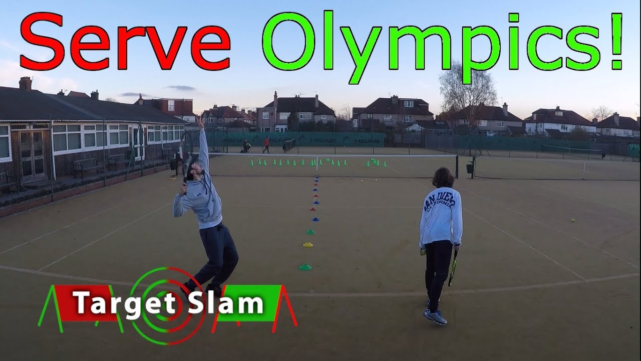 SERVE OLYMPICS!! - Fun Tennis Game for practicing Serve!! - YouTube