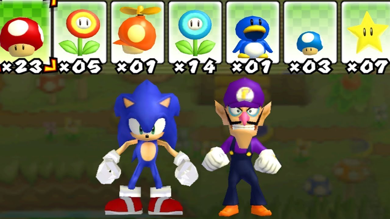 What happens when Sonic and Waluigi uses Mario's Power Ups - YouTube