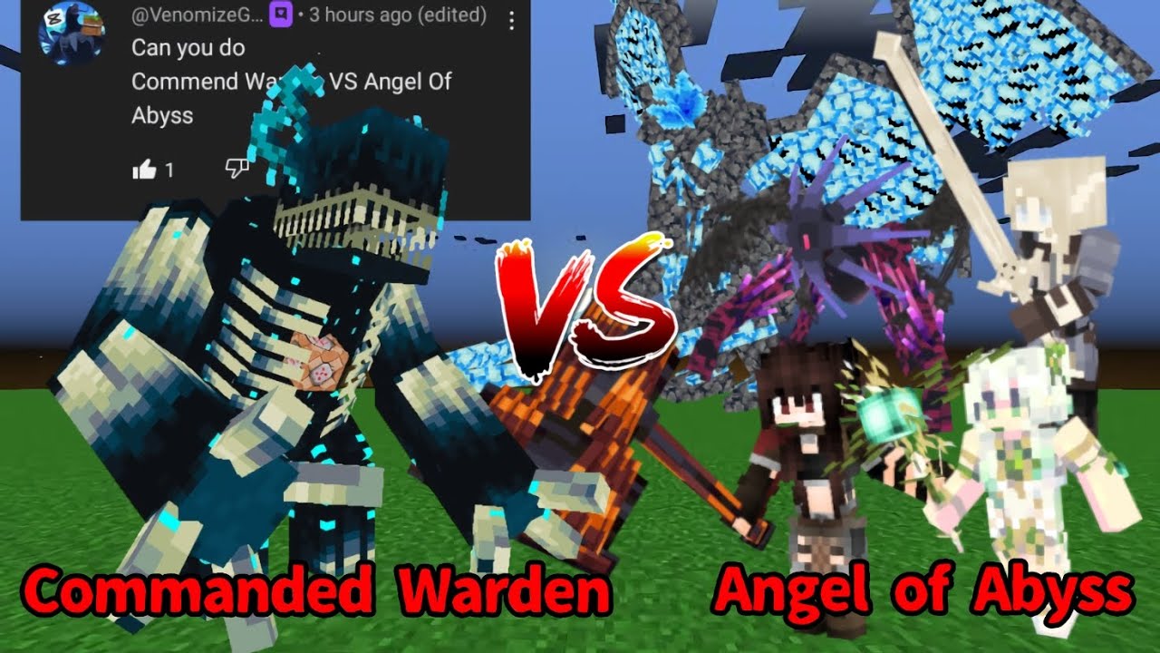 Commanded Warden vs Angel of Abyss | Minecraft Mob Battle - YouTube