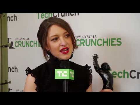 Cyan Banister wins Angel Award @ Crunchies 2016 - YouTube