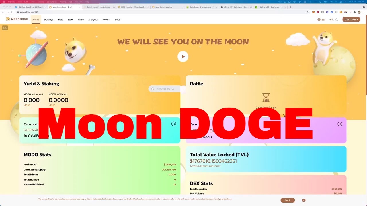 DOGE 为狗币爱好者 量身定制的DEFI项目。MoonDoge 开启流动性挖矿。对狗币有信仰的 可以关注。 - YouTube