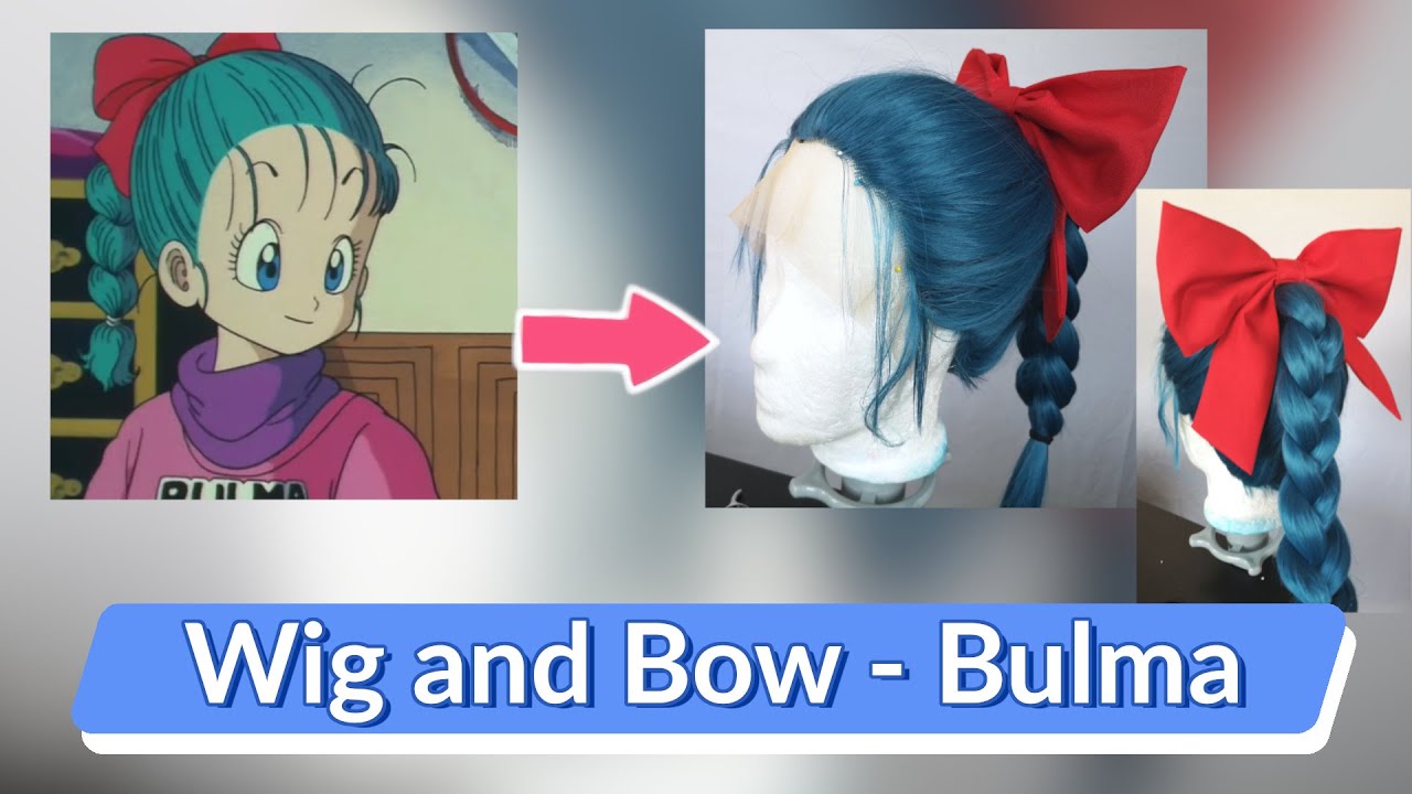 Bulma Briefs Cosplay Tutorial - Wig + Hair Bow - Dragonball - DIY ...