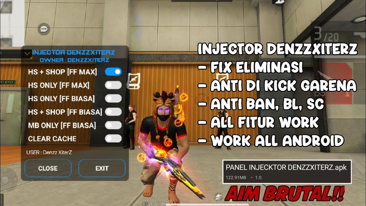 PANEL INJECTOR FF AUTO HEADSHOT 100%‼️NEMBAK BADAN HS, AIMBOT, AIMLOCK ...