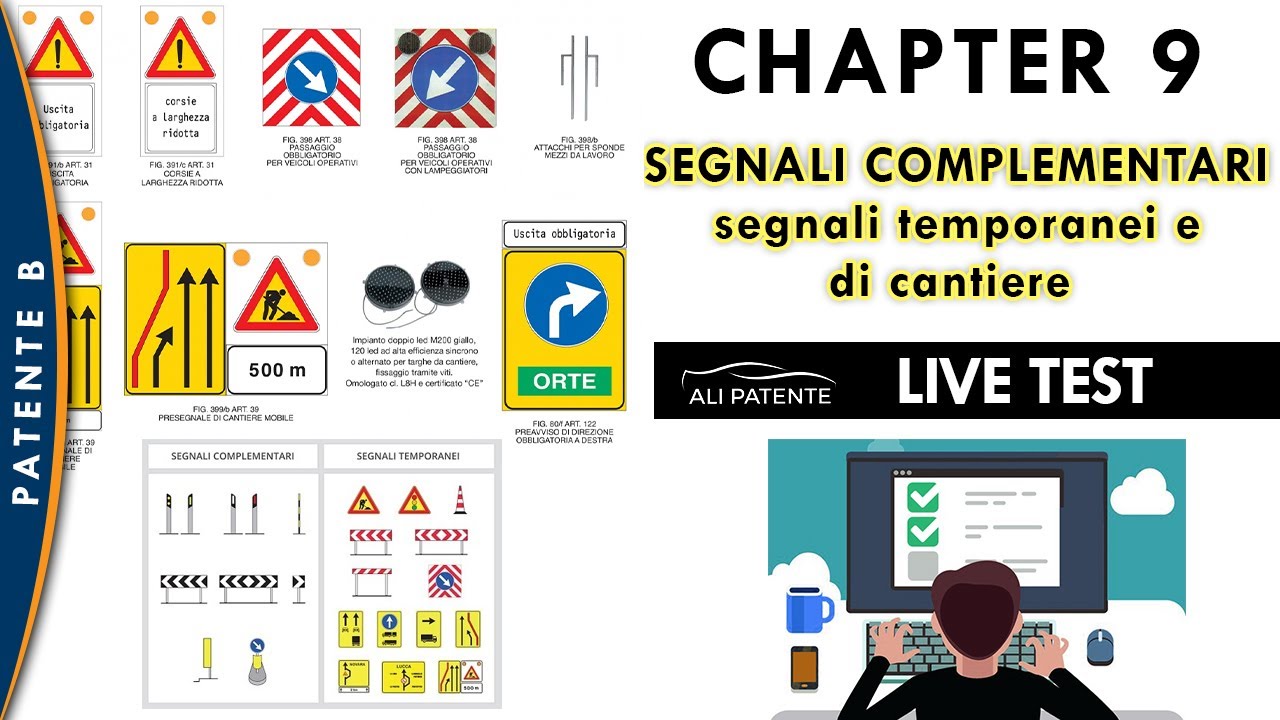 Segnali Complementari Segnali Temporanei e di Cantiere |Live Test Class ...