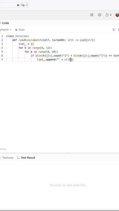 Leetcode 401 Binary Watch Leetcode Leetcodepython Python Leetcodethehardway Programming 3413