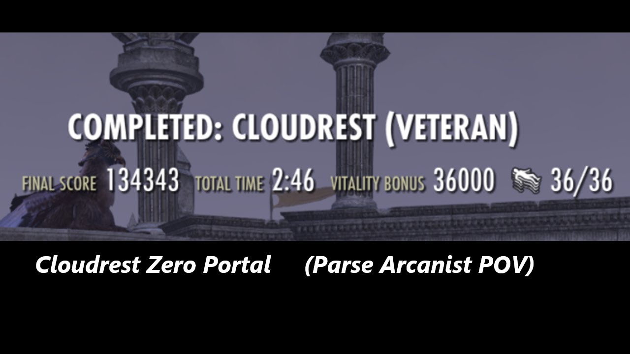 zero portal cloudrest (parse arcanist pov) - YouTube