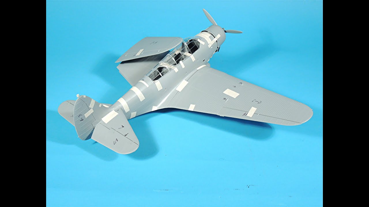 Trumpeter 1/32 scale TBD-1 Devastator tape up review. - YouTube