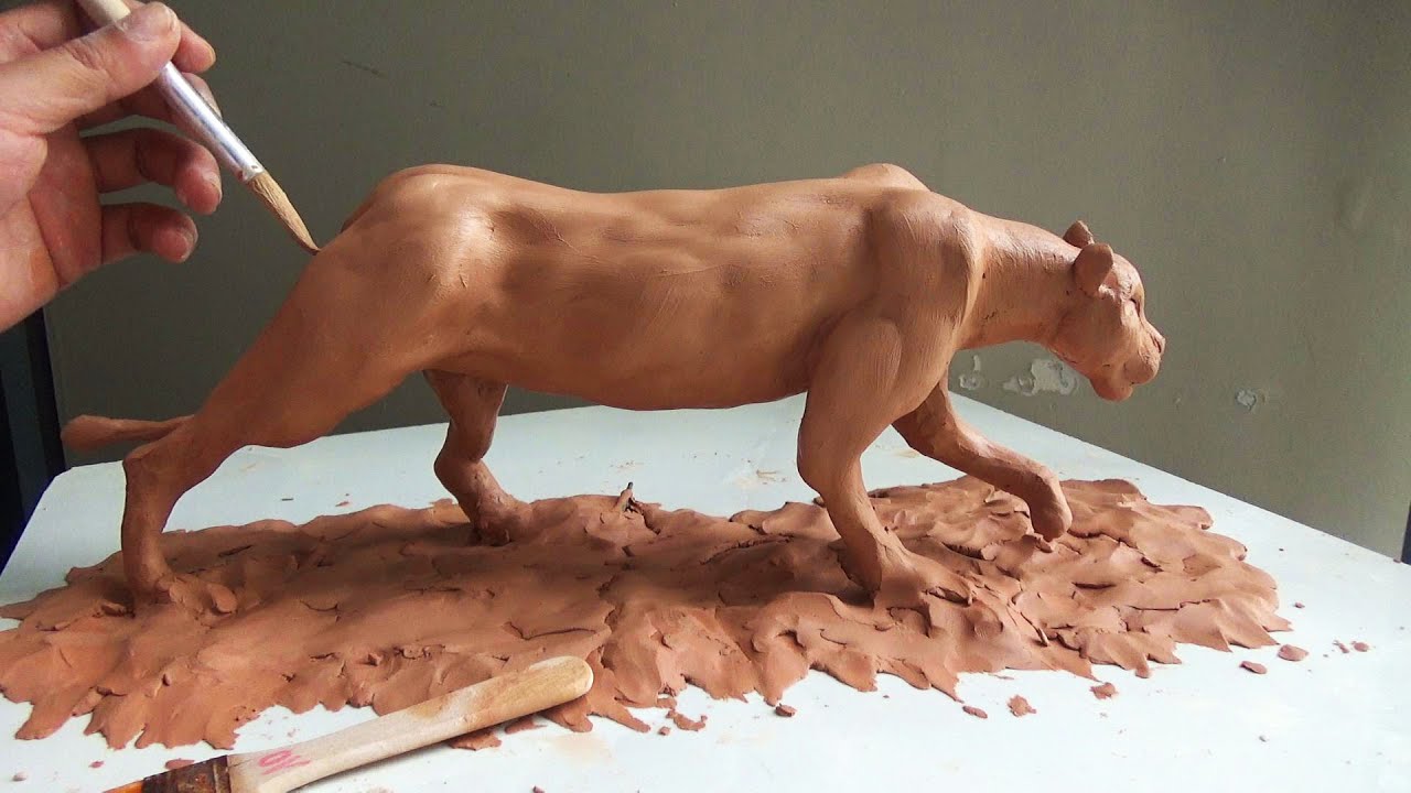 Make A Lioness in Simple Way - DIY Clay Animal Modelling - YouTube