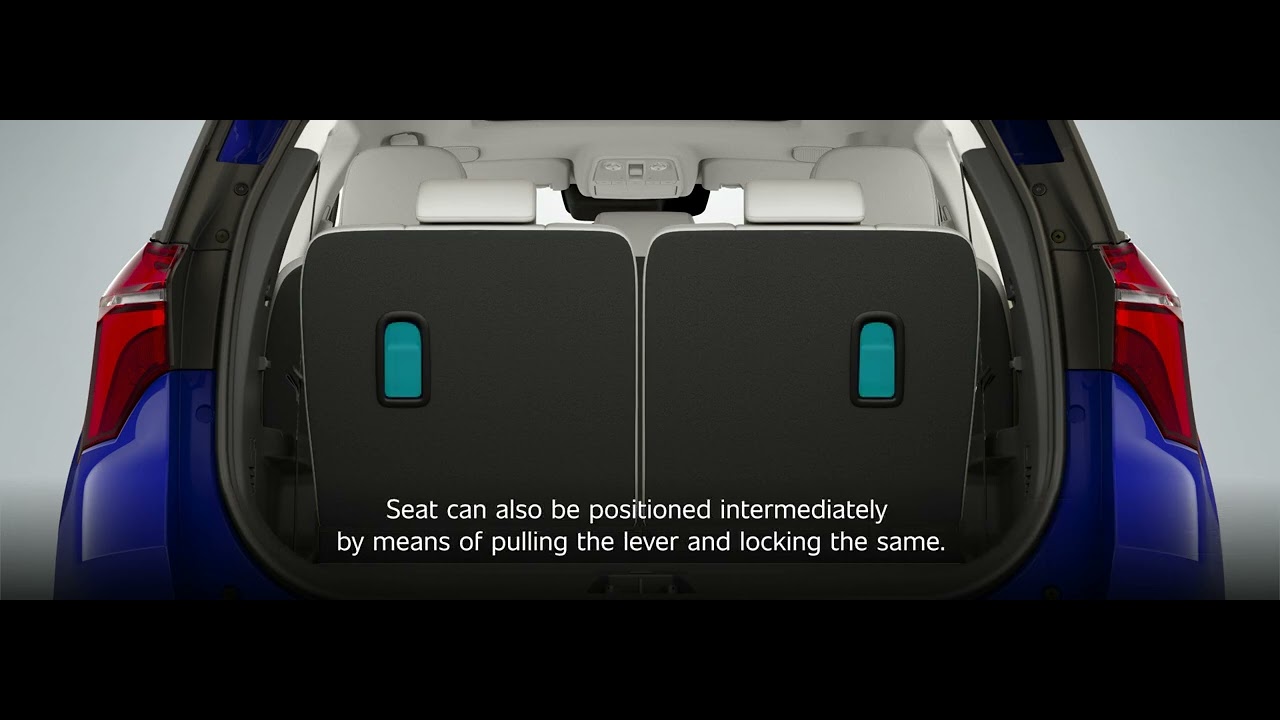 Third row seat folding in Mahindra XUV700 - YouTube