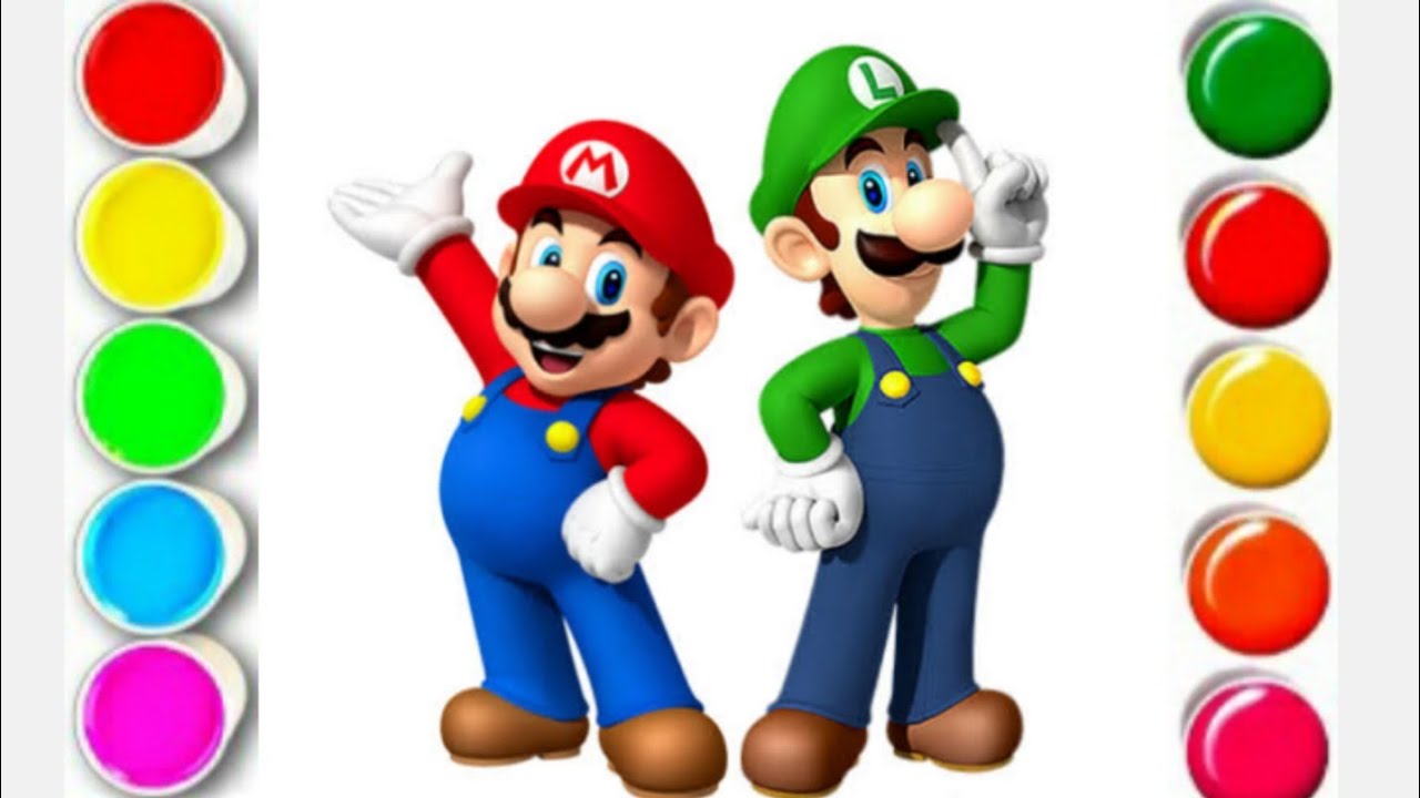 The Super Mario Bros Drawing for Kids Toddlers & Childrens,Drawing ...