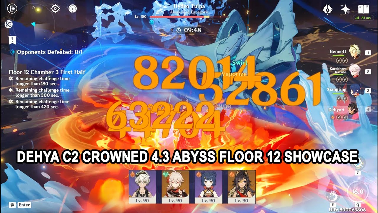 Dehya C2 Crowned 4.3 Abyss Floor 12 Showcase - One Punch Girl vs 3M HP ...