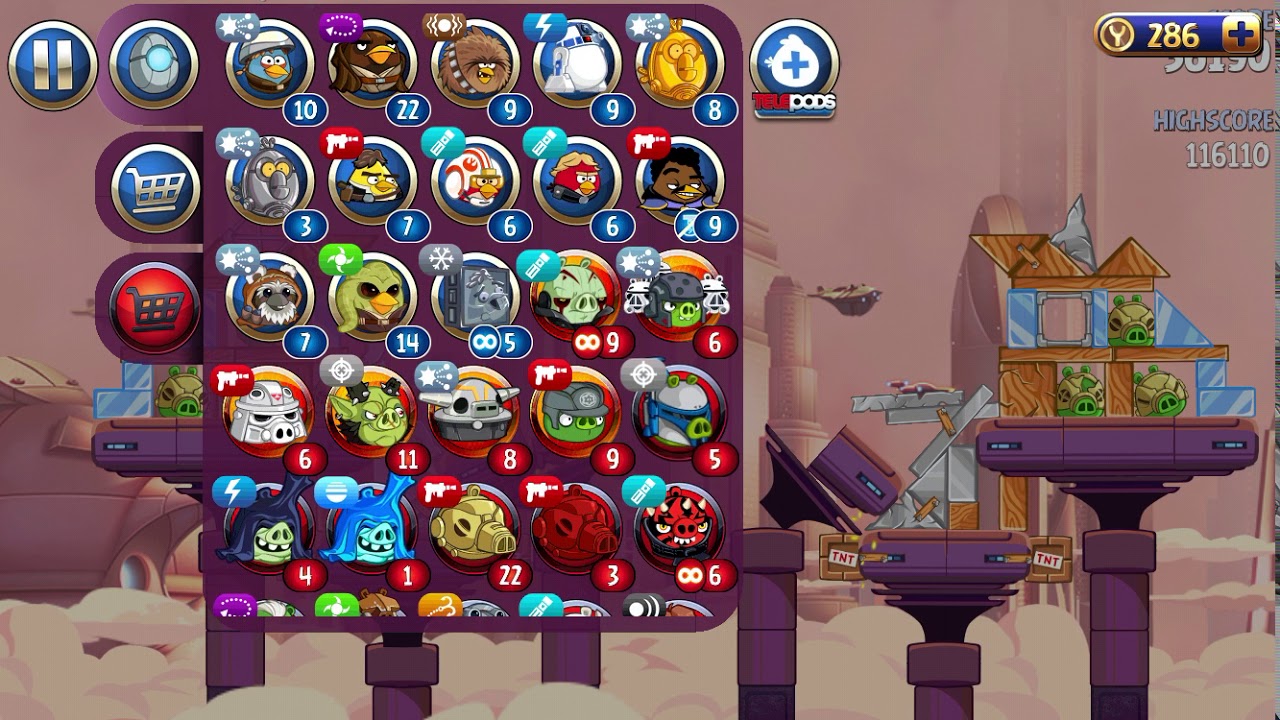 Angry Birds Star Wars II World 4 Bird Side Full With Only Lando And ...