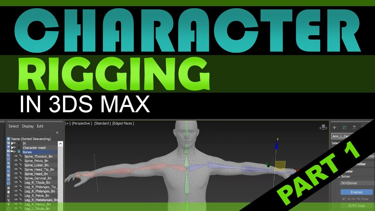 Character Rigging in 3DS Max Tutorial: 1 - YouTube