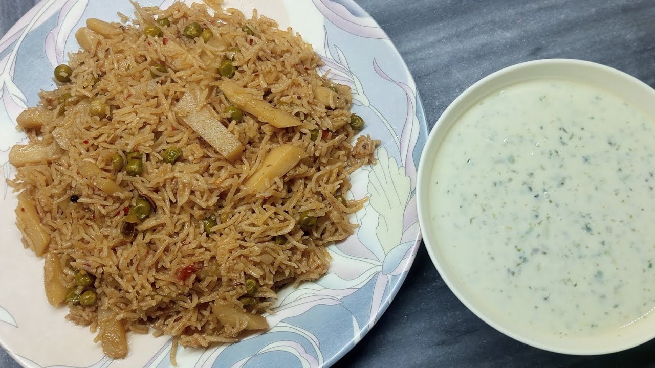 Aloo Matar Pulao Recipe | آلومٹرچاول بنانےکاطریقہ | Aloo Matar Rice By ...